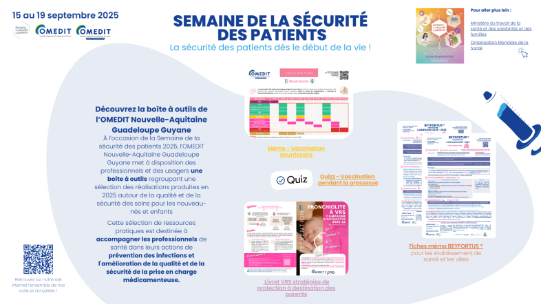 Semaine de la sécurité des patients | OMEDIT Nouvelle-Aquitaine Guadeloupe